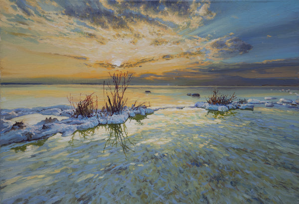 Dead Sea Sunset Painting | Benarto